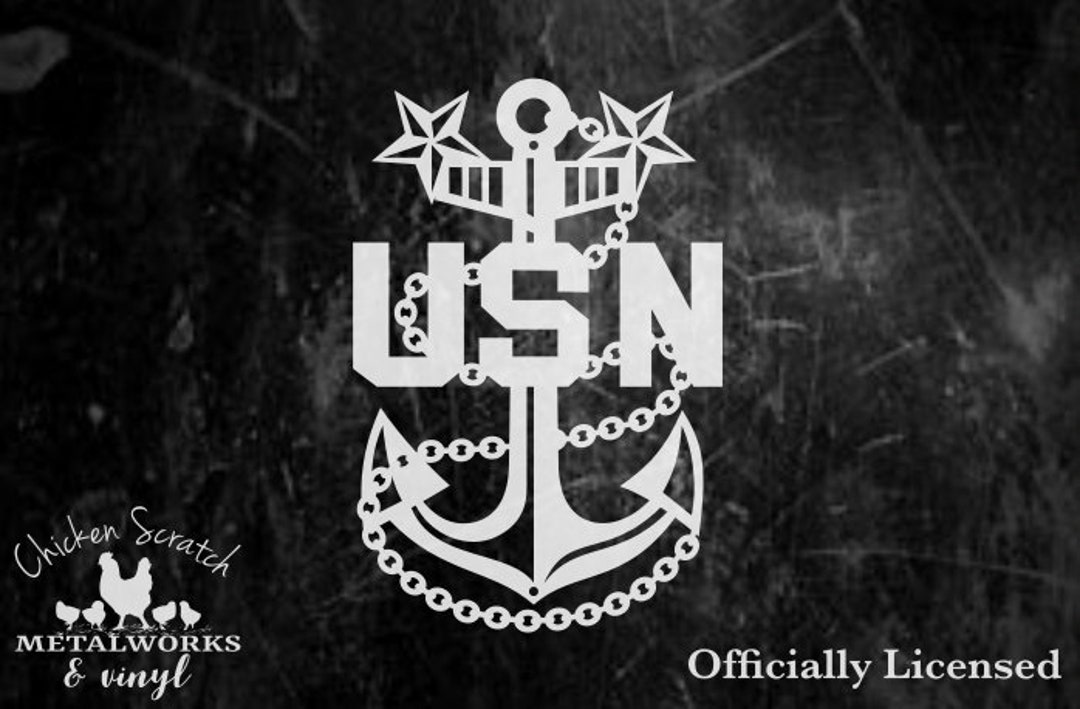US NAVY Master Chief Emblem Car Decal Yeti Decal Cup Decal Laptop Decal ...