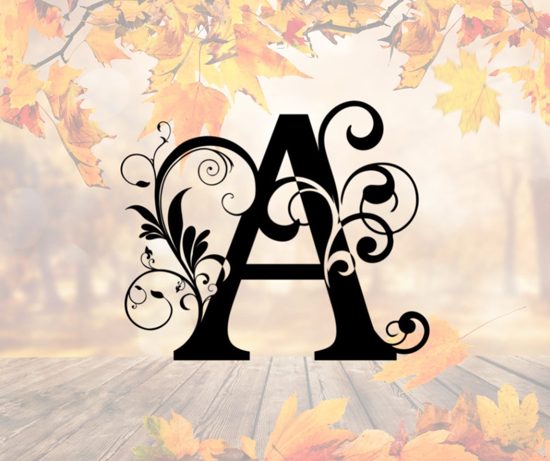 Floral Alphabet Clipart & Vectors - Floral Monogram, Floral Alphabet ...