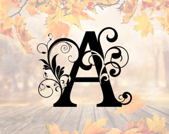 Alphabet Clipart & Vector. Floral Monogram Clip Art, Floral Alphabet ...