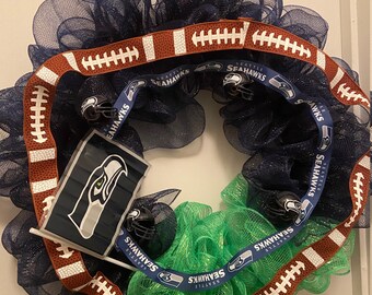 Seahawks Door Wreath - Etsy