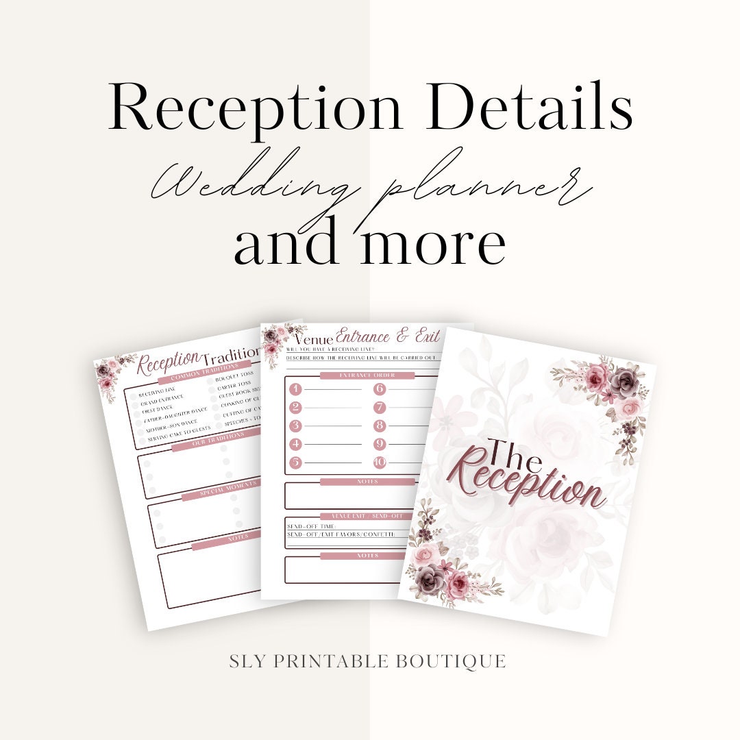 Ultimate Wedding Planner | Editable Planner | Canva Customizable Day of Wedding Binder | Floral ...