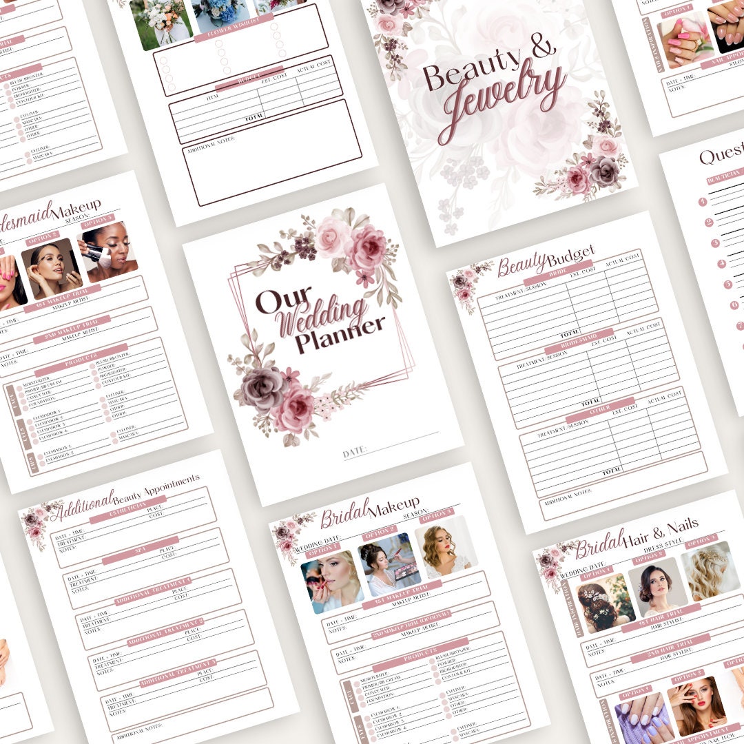 Ultimate Wedding Planner | Editable Planner | Canva Customizable Day of ...