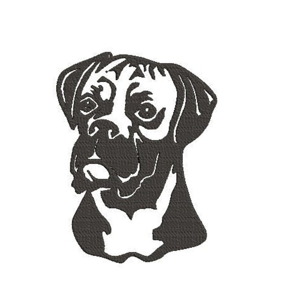 Boxer Dog Embroidery - Etsy
