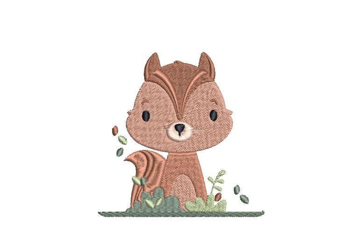 Chipmunk Embroidery for Kids or Adults, Fall Embroidery, Nature Themed ...