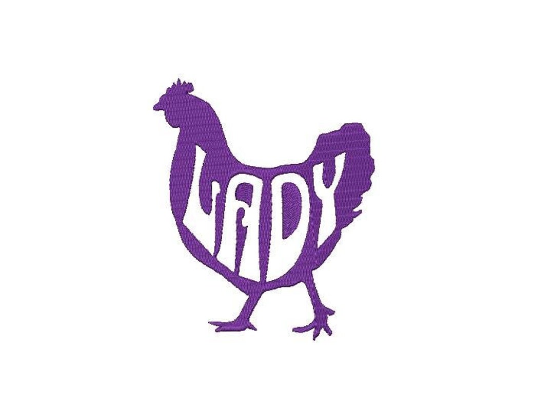 Chicken Lady Embroidery, Chicken Embroidery, Chicken Mom, Chicken Lover ...