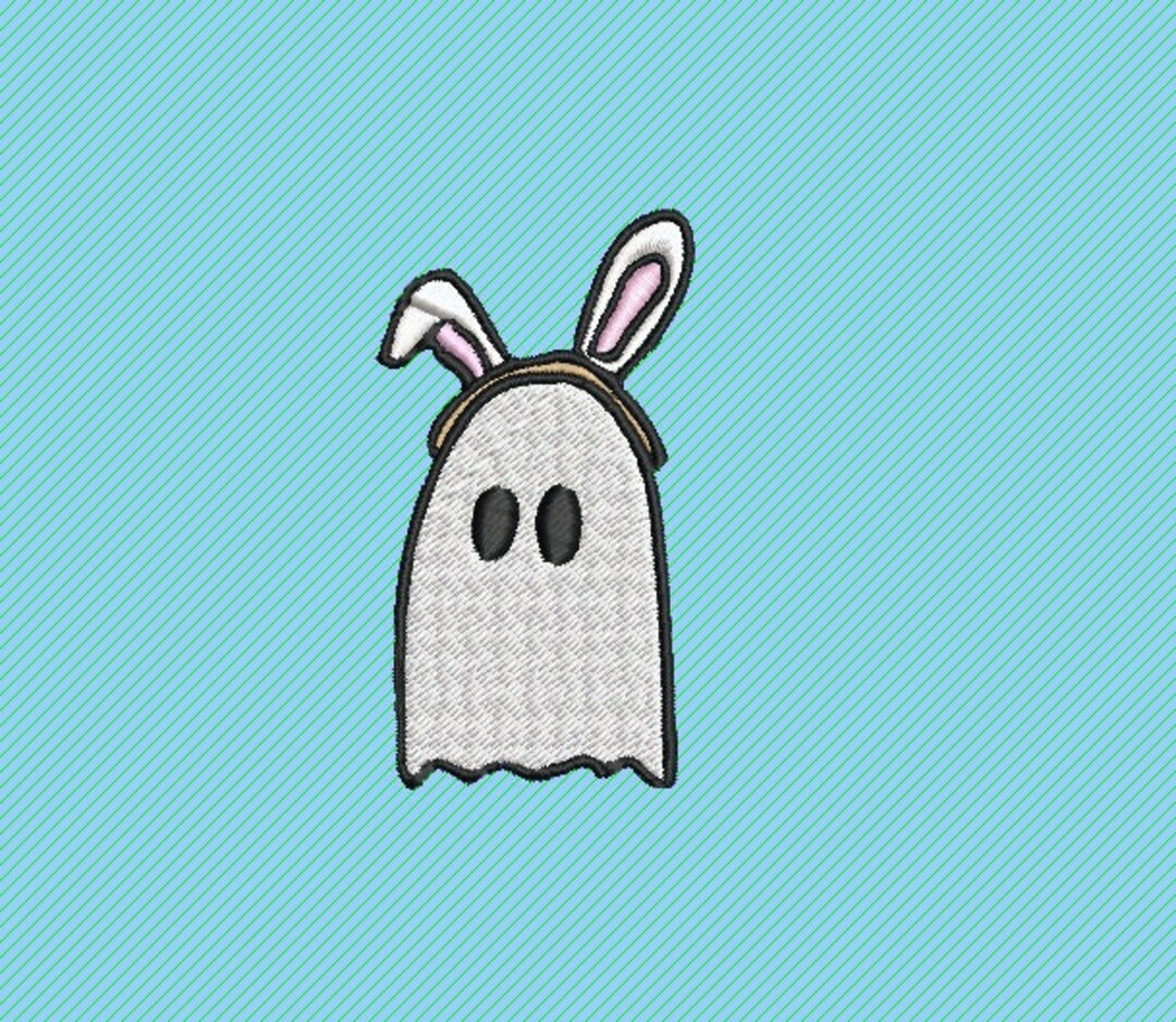 Easter Ghost Embroidery, Cute Ghost Embroidery, Easter Embroidery ...