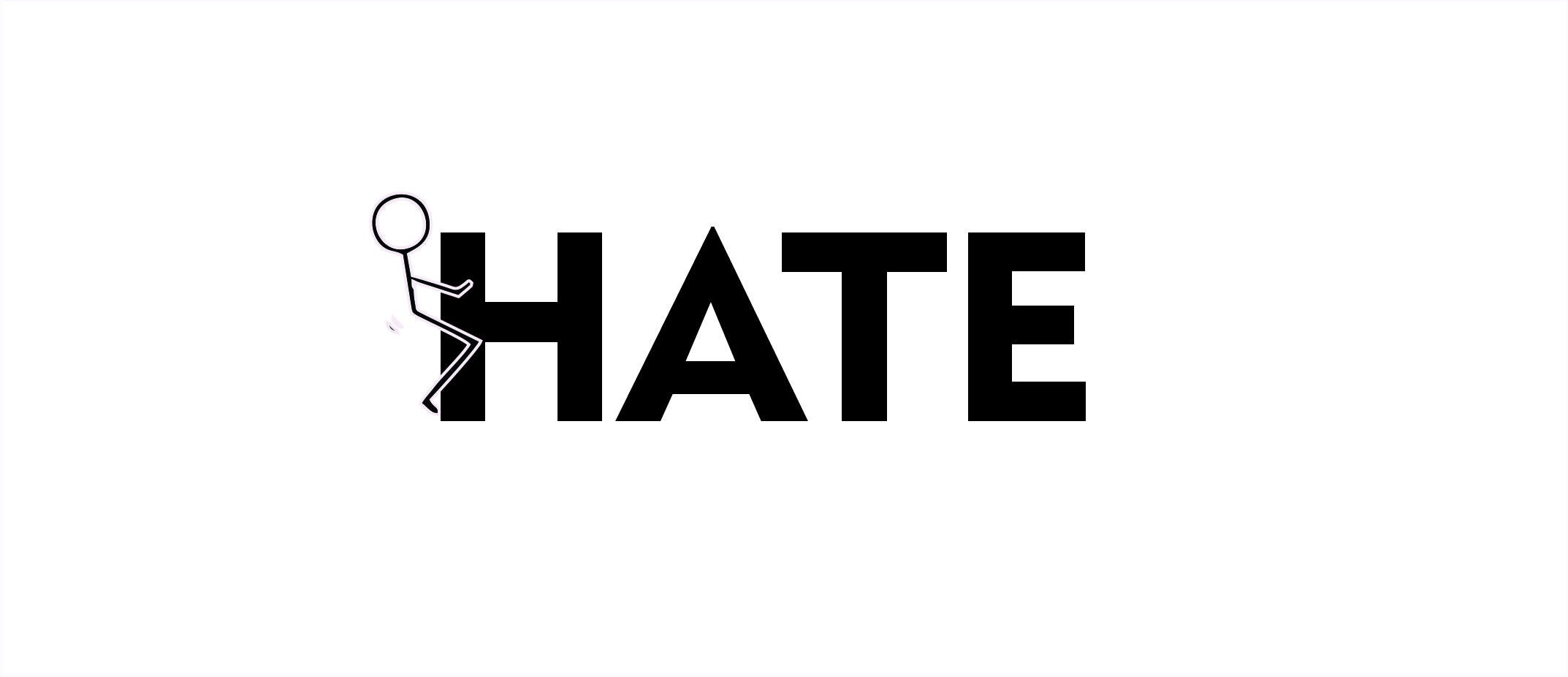 FCK HATE Stick Figure Svg Jpg AI Pdf Dxf Eps | Etsy