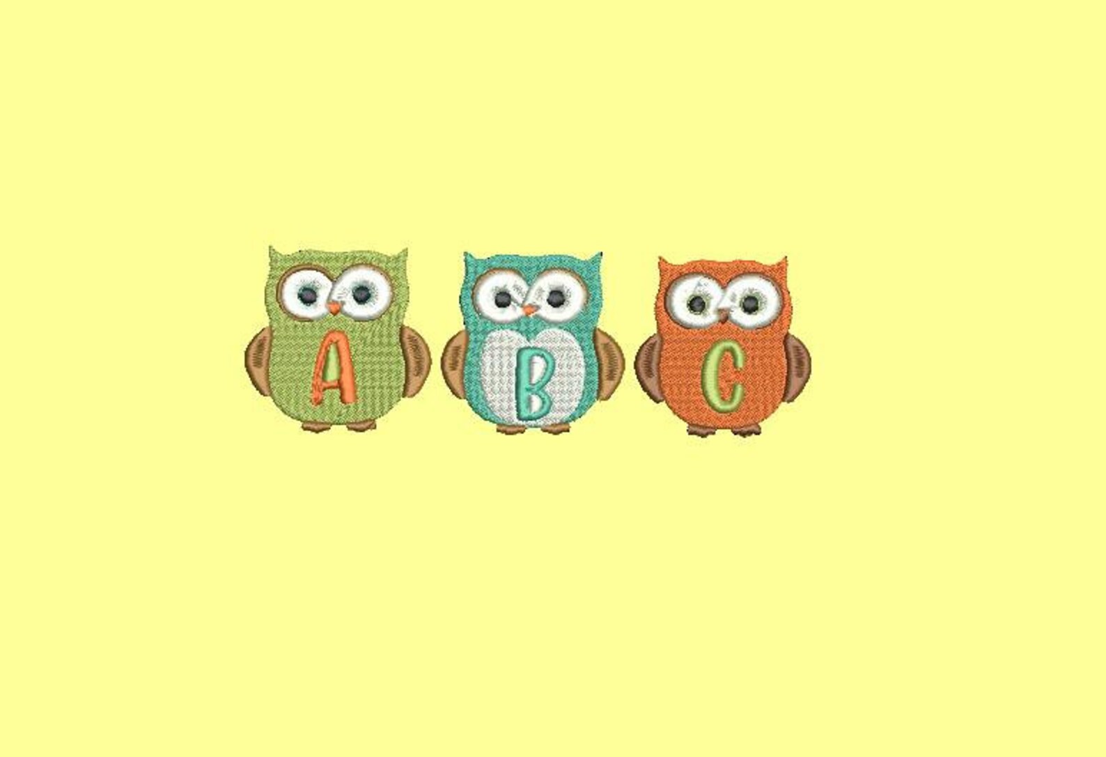 Owls and Abc's Teacher Supplies Classroom Embroidery - Etsy