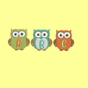 Owls and Abc's, Teacher Supplies, Classroom Embroidery, DIGITAL FILE ...
