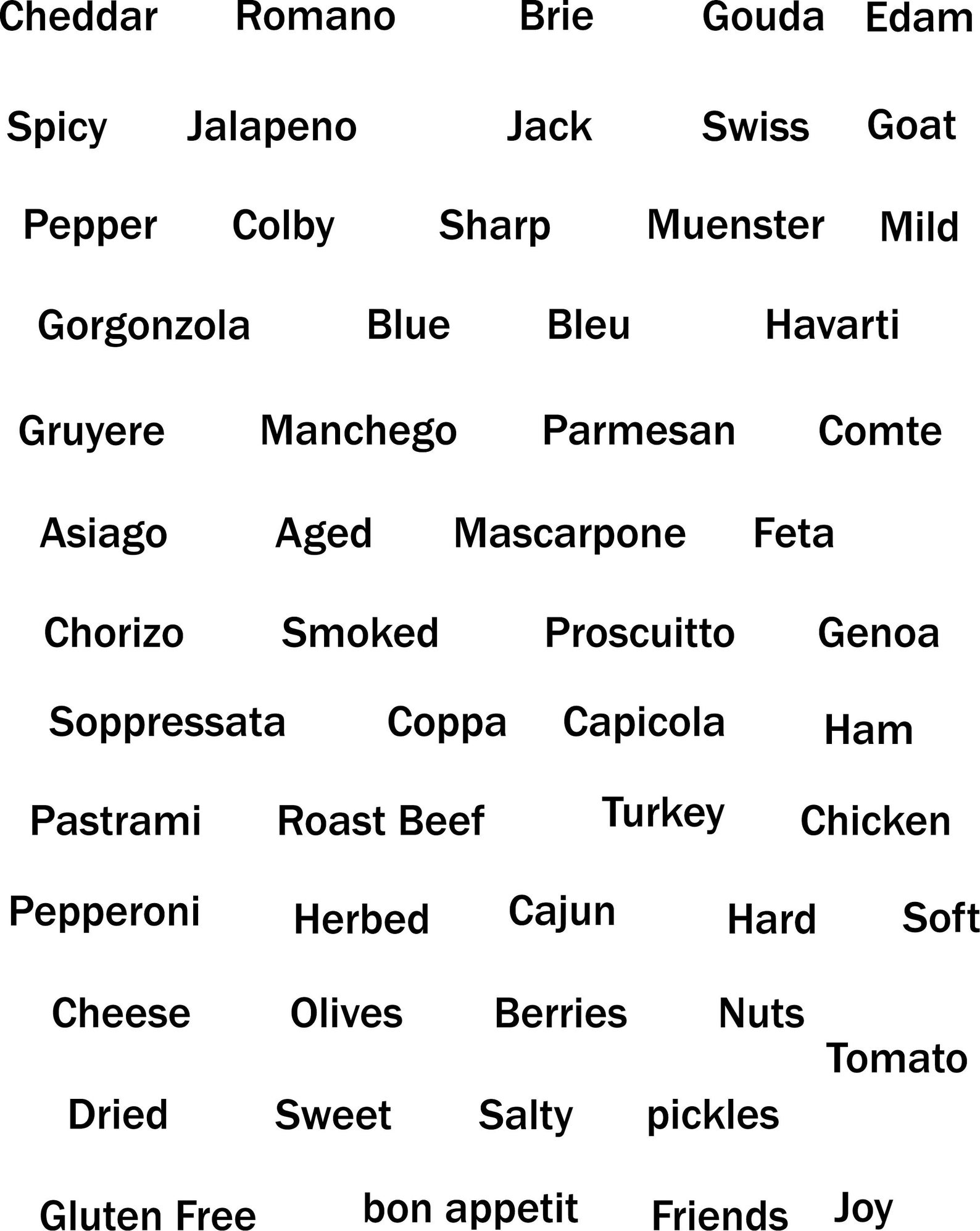 Cuttable Printable Charcuterie Board Labels This Digital - Etsy