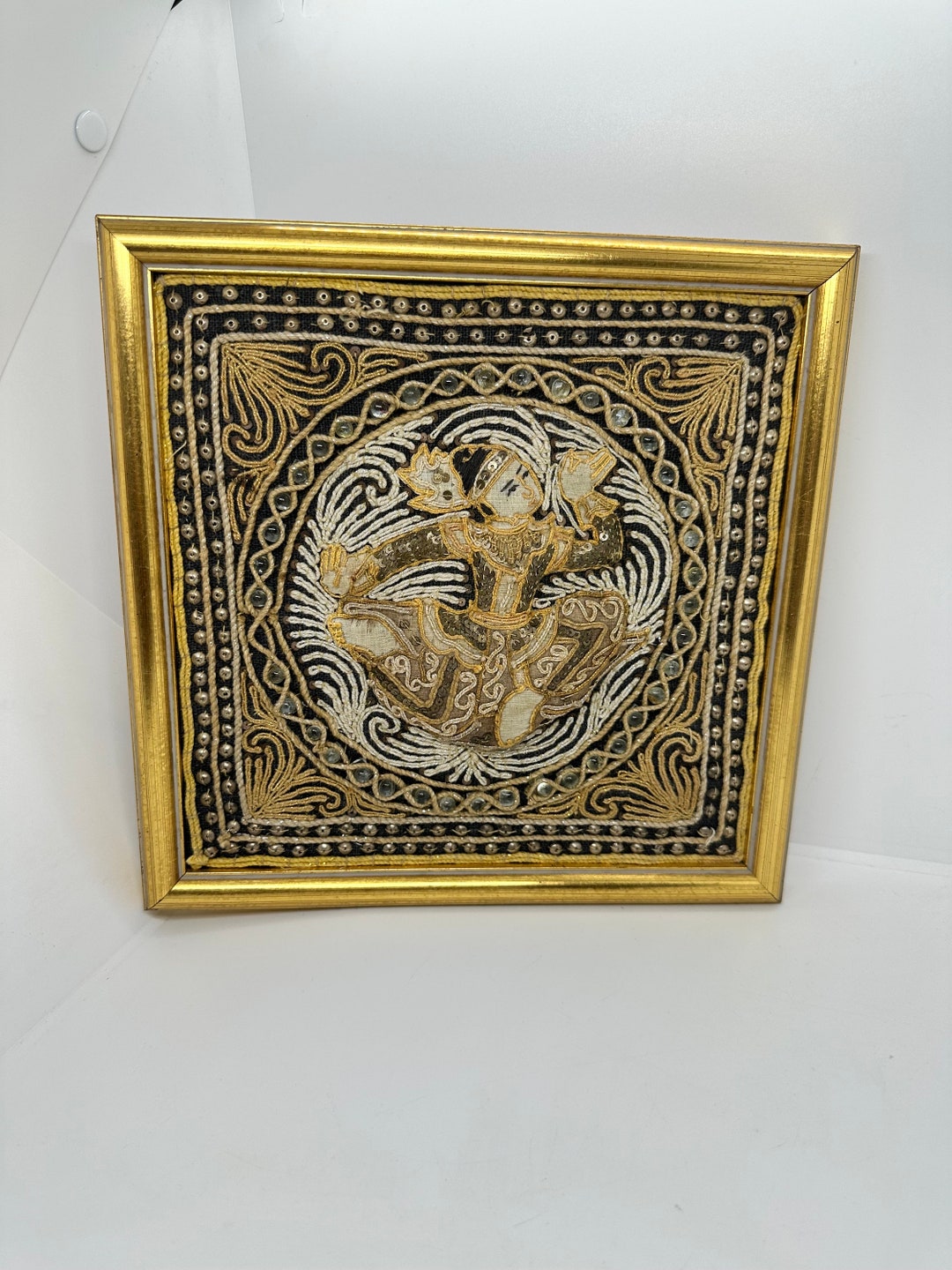 Picture With Frame Burmese Kalaga From Myanmar Dancing Deity Mural ...