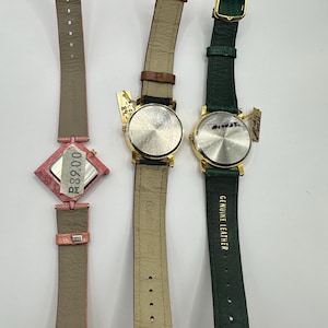 Zeon Wristwatch, Genuine Leather, Green, New, Gold, Zoo Tiger Vintage ...