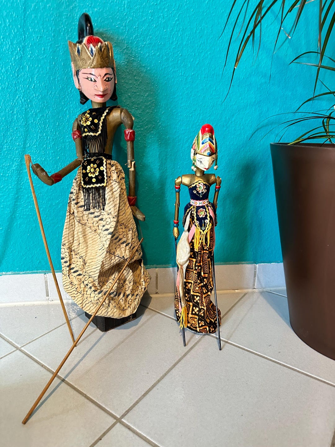 Marionettes Stick Figure Indonesian Wayang Golek Doll 70s Man/woman ...