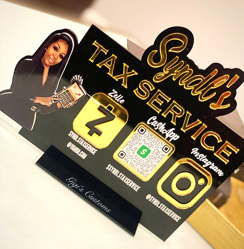 Scan to Pay Sign With Logo, Business Logo Sign, Social Media Acrylic ...