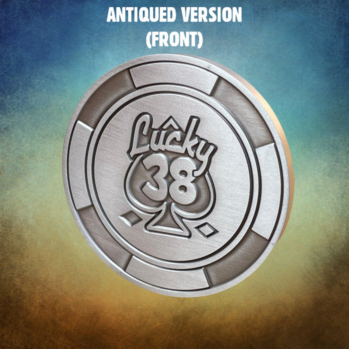 Fallout New Vegas The Platinum Chip Replica ANTIQUED Version | Etsy