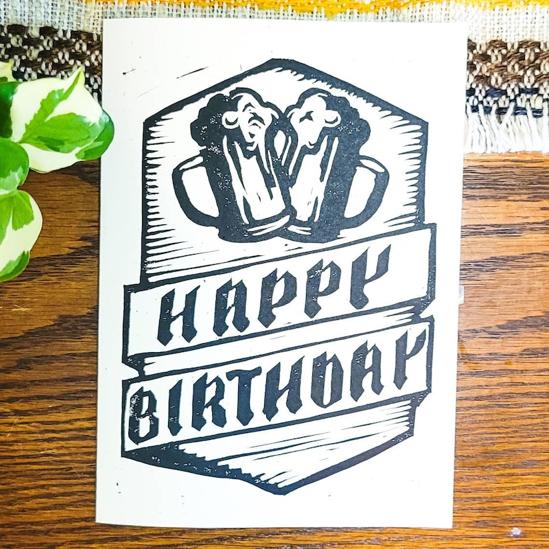 Manly Birthday Card - Etsy