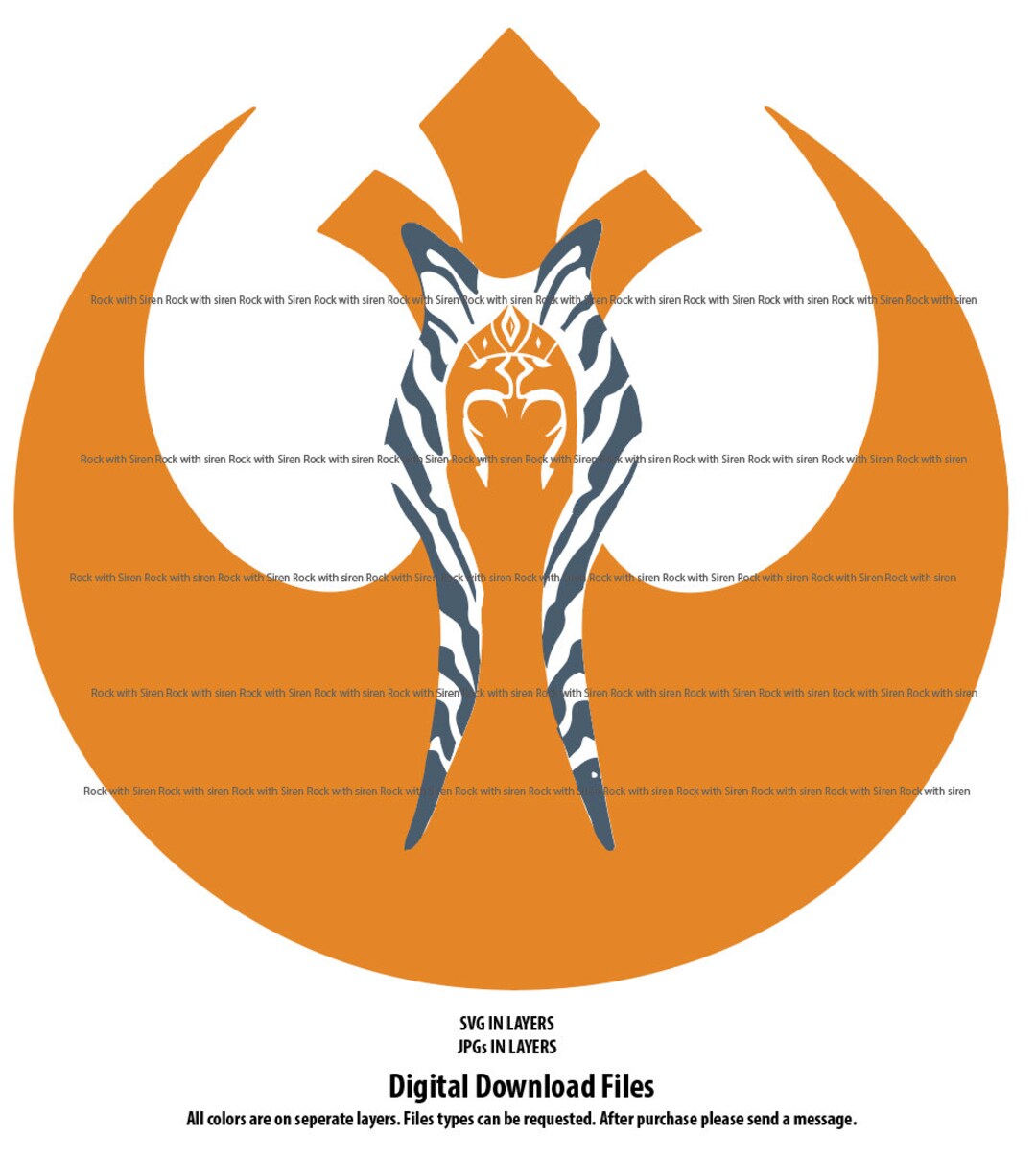 Ahsoka Tano - IN LAYERS - Star Wars Fan Inspired - Jedi Rebel - Logo ...