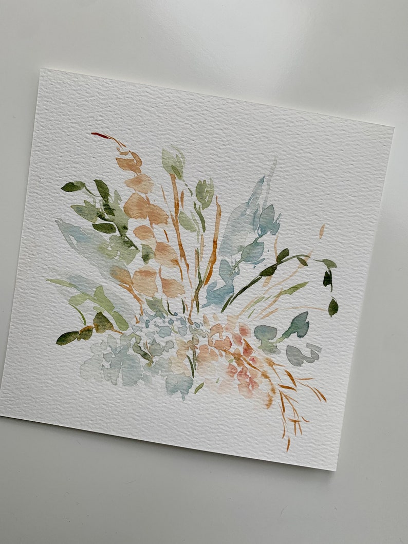 Watercolor Floral Vintage Colors - Etsy