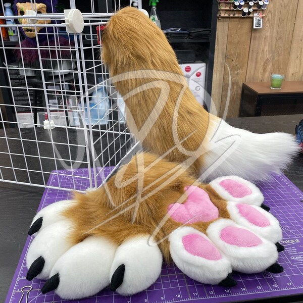 Furry Head and Paws and Tail - Etsy