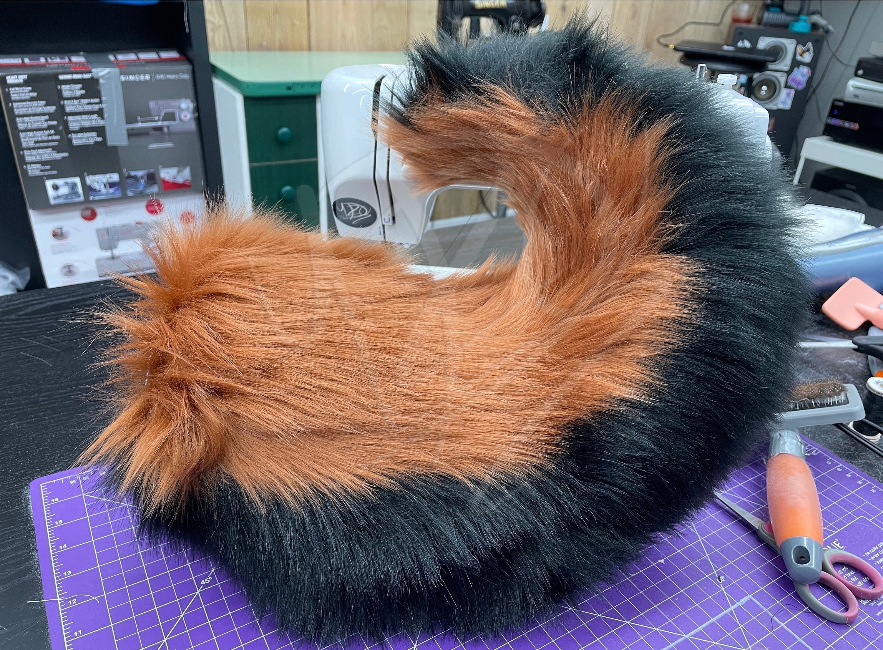 Rust and Black Husky Fursuit Tail - Etsy