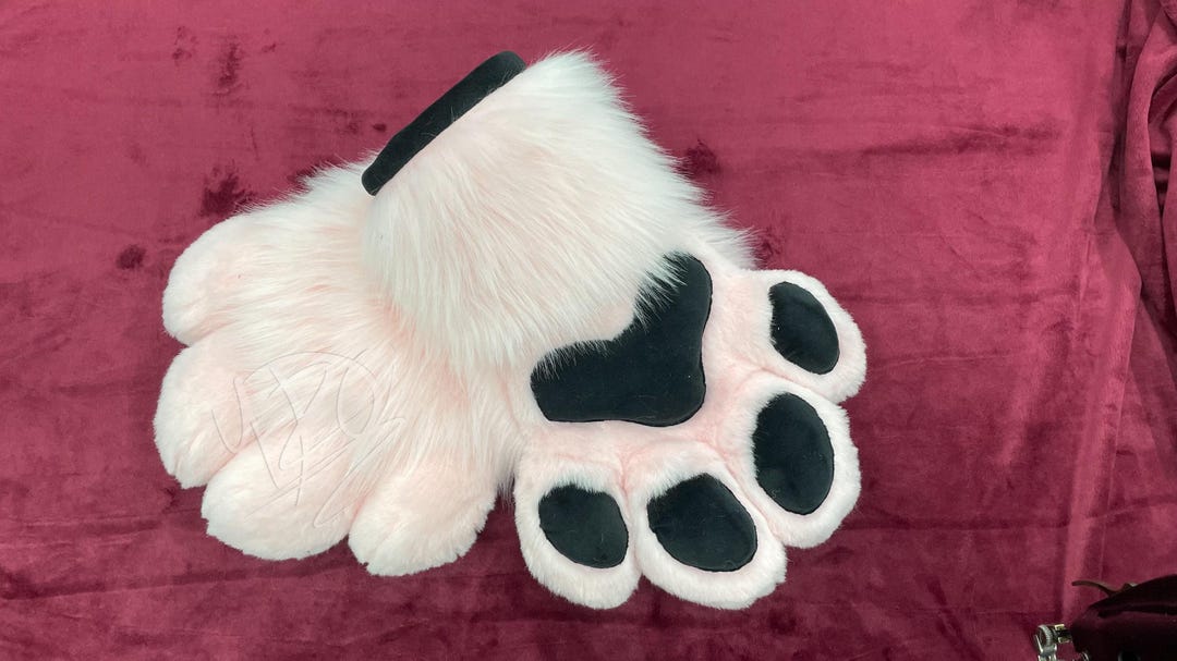 Price Lowered Light Pink Fursuit Puffy Hand Paws Mochi Minky Paw Pads ...