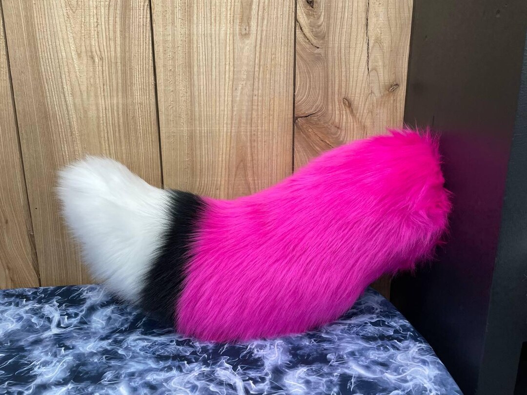 Fuchsia Pink Fox Faux Fur Fursuit Tail Small - Etsy
