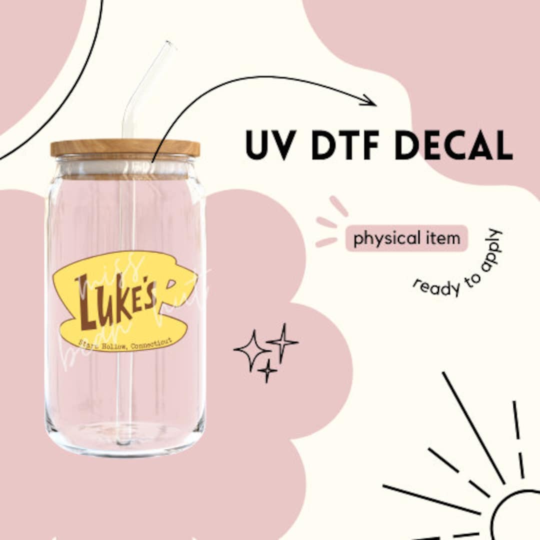 Lukes - UV DTF Decal - 16 Oz Libbey Glass Can UVDTF Design - Etsy