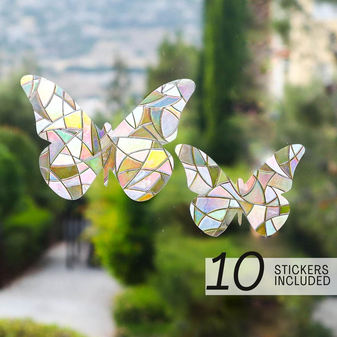 10 Butterfly Suncatcher Sticker Set, Rainbow Window Film, Prism ...