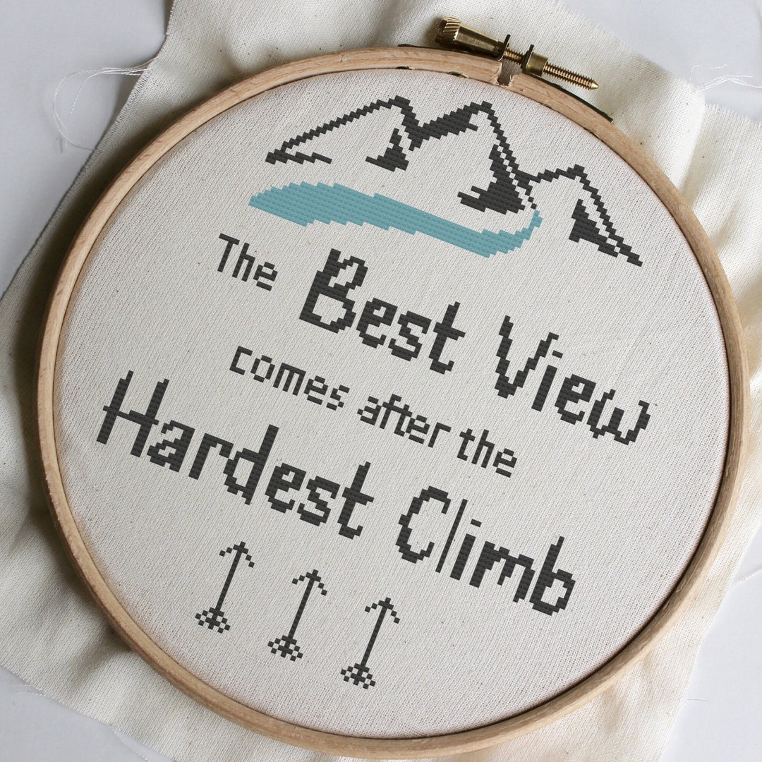 The Climb Motivational and Nature Inspired Rustic Mountain Wall Art ...