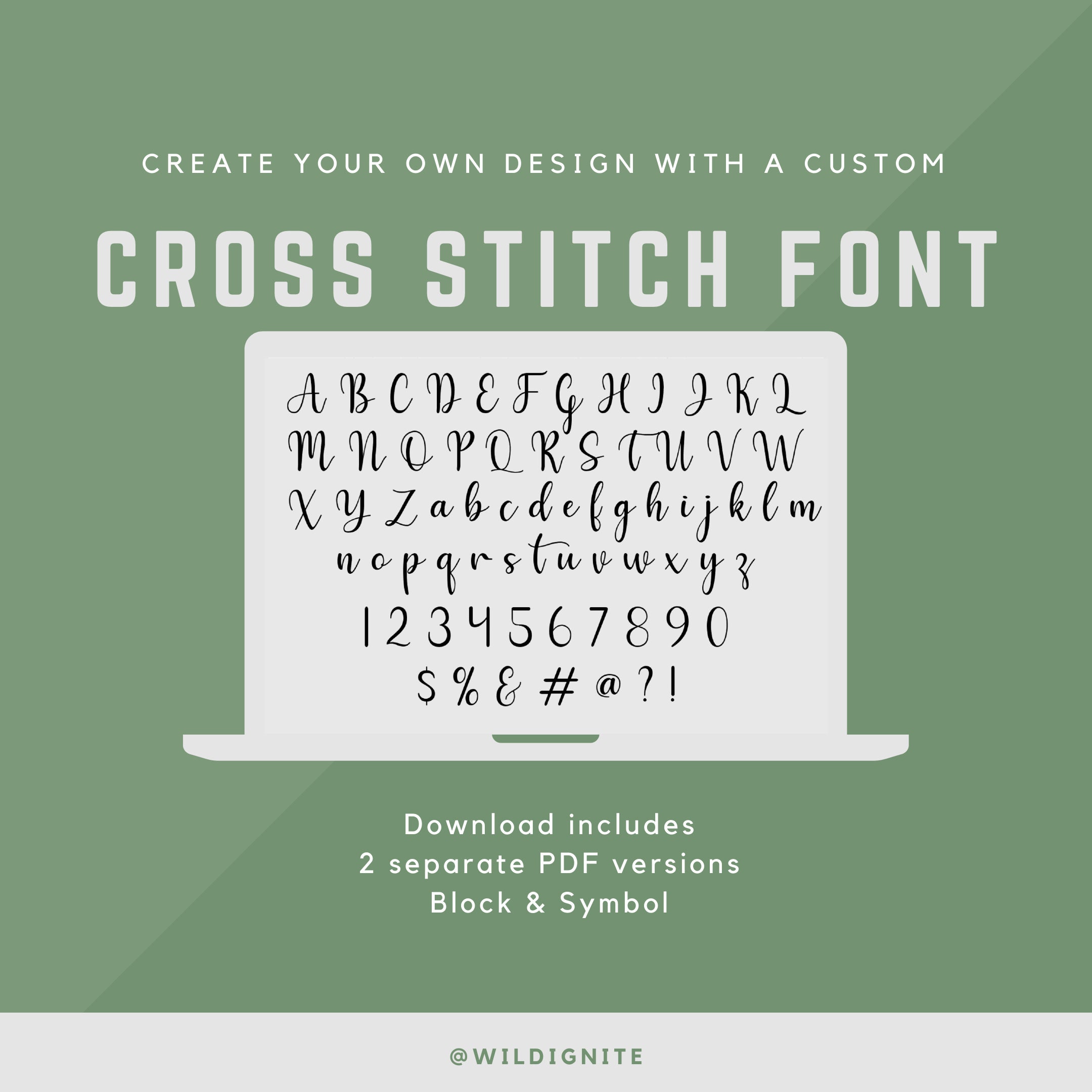 Cross Stitch Alphabet Font 001 - Cross Stitch Letter and Number PDF ...