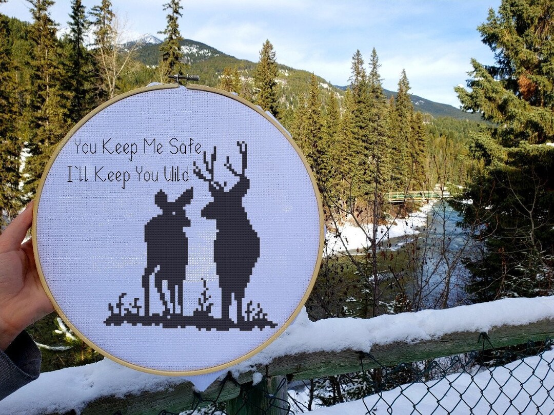 Stag and Doe Deer Pair With Love Quote for Valentines Day - Modern ...