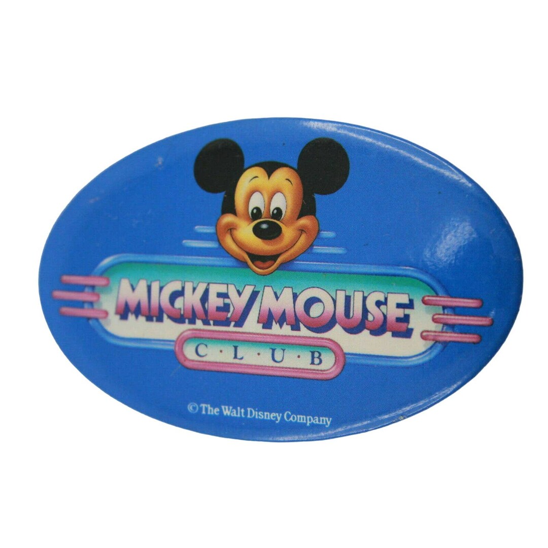 Mickey Mouse Club Walt Disney Company Pinback Oval Blue Button - Etsy
