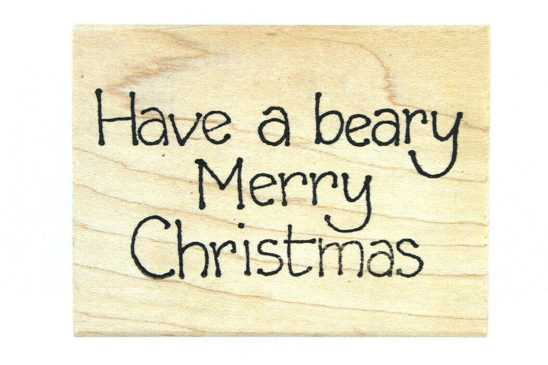 1997 Christmas Rubber Stamp have a Beary Merry - Etsy