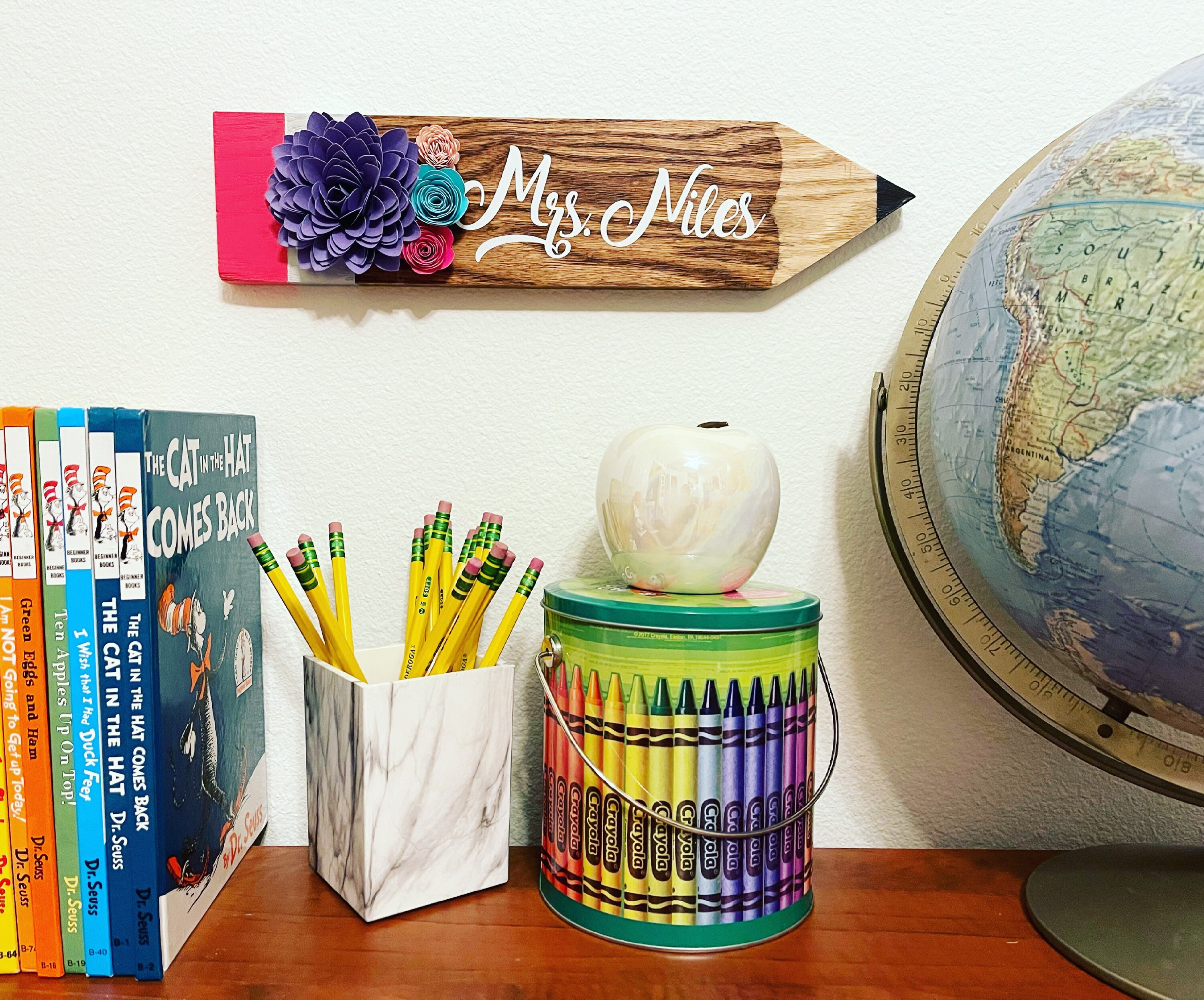 Teacher Appreciation Gift Desk or Wall Decor Wooden Pencil | Etsy