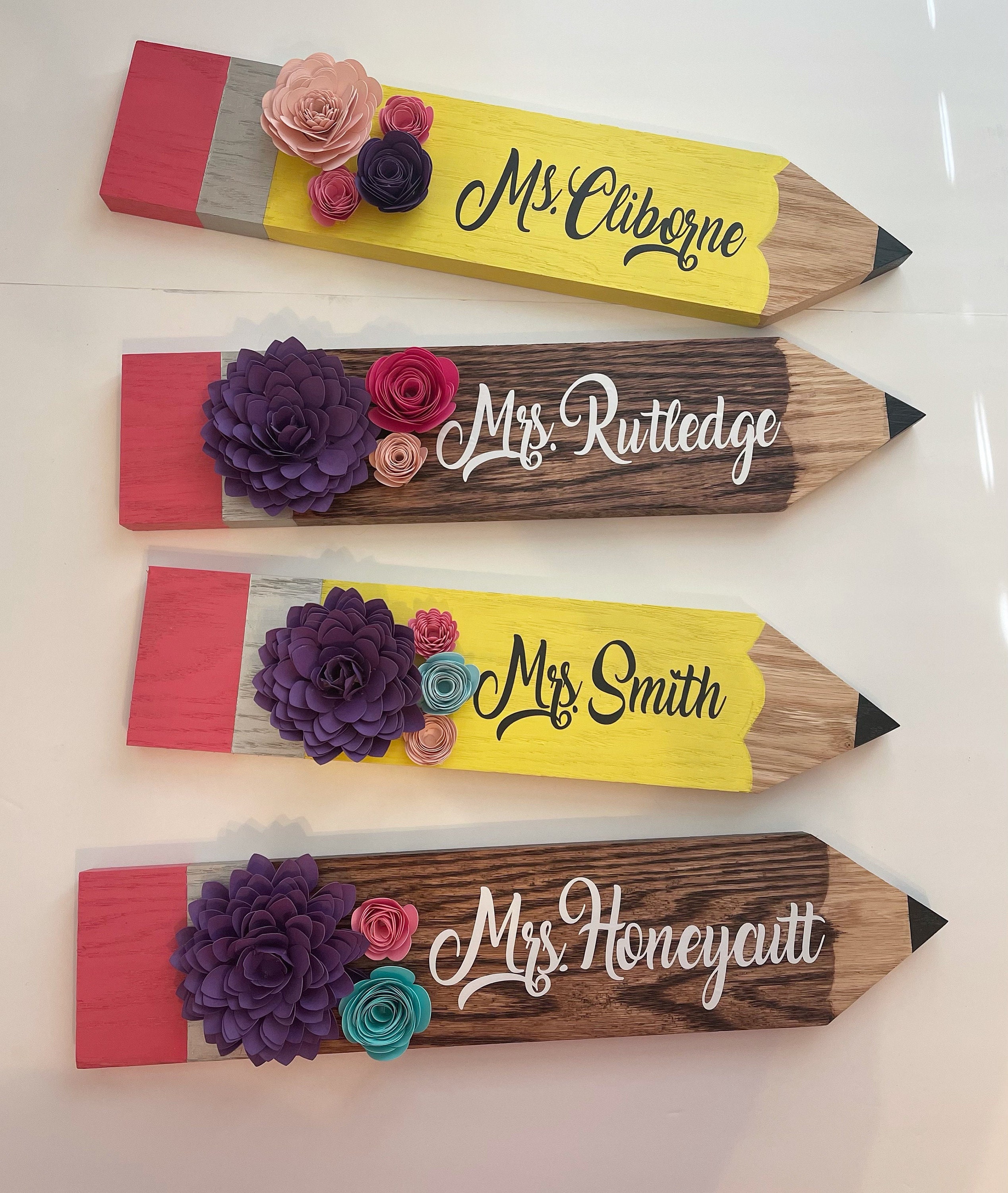 Teacher Appreciation Gift • Desk or Wall Decor • Wooden Pencil With ...