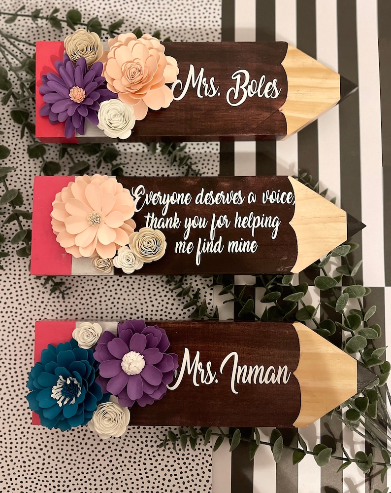 Teacher Appreciation Gift - Stained 12 Inch Pencil With Name and ...