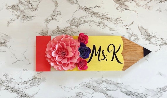 Teacher Appreciation Gift Desk or Wall Decor Wooden Pencil | Etsy