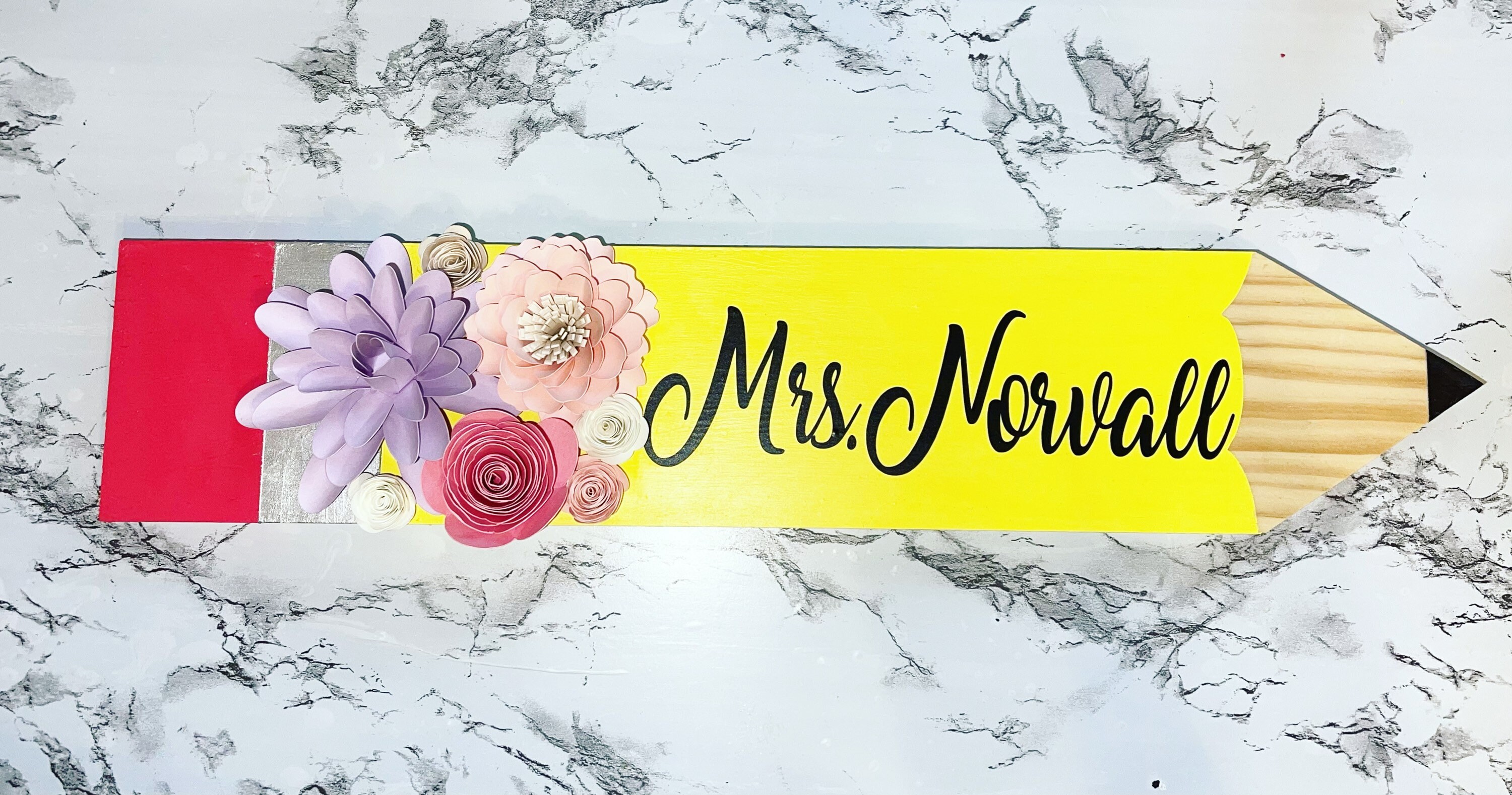 Teacher Appreciation Gift • Desk or Wall Decor • Wooden Pencil With ...