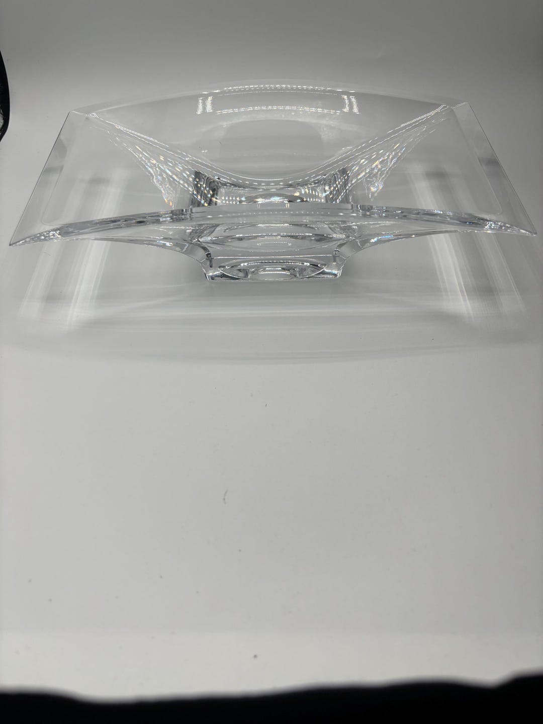 Nambe Planar Heavy Crystal Fan Vase - Etsy