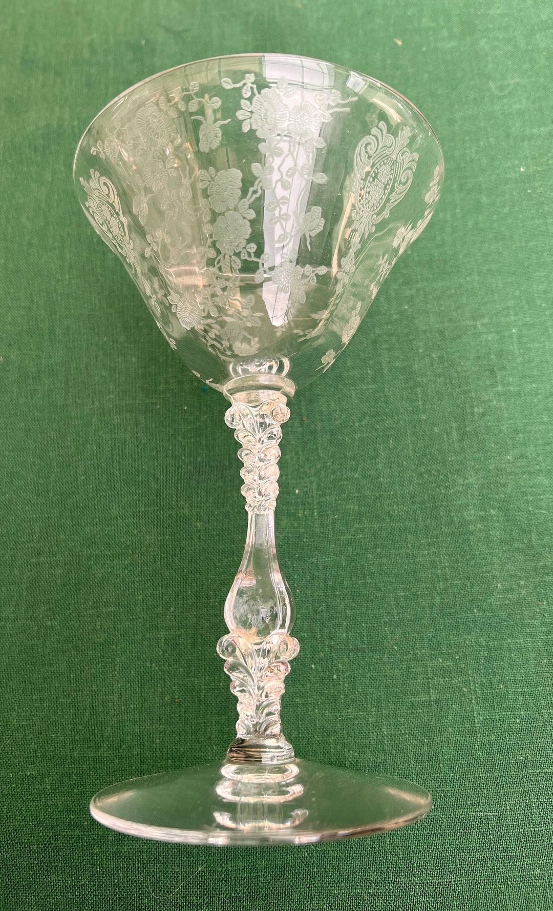 Cambridge Rose Point Tall Stemmed Champagne or Sherbet - Etsy