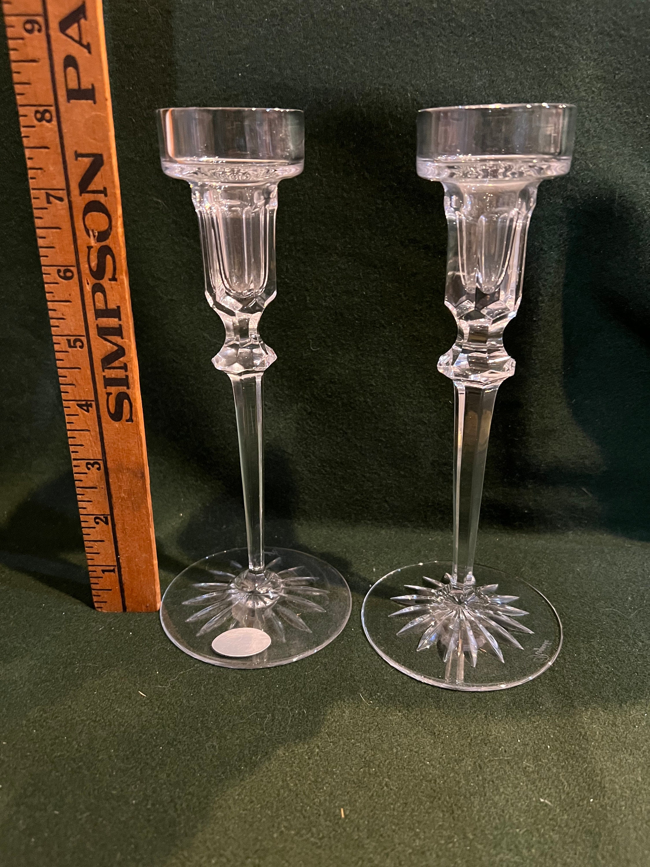 Rogaska Crystal Candlesticks - Etsy