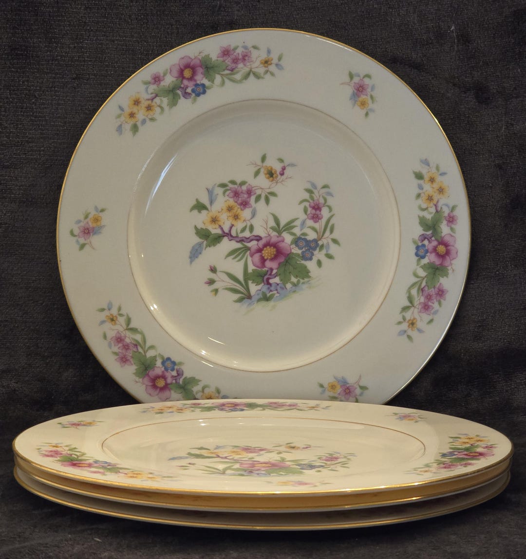 Set of 4 Lenox Avon Dinner Plates With Gold Trim - Etsy