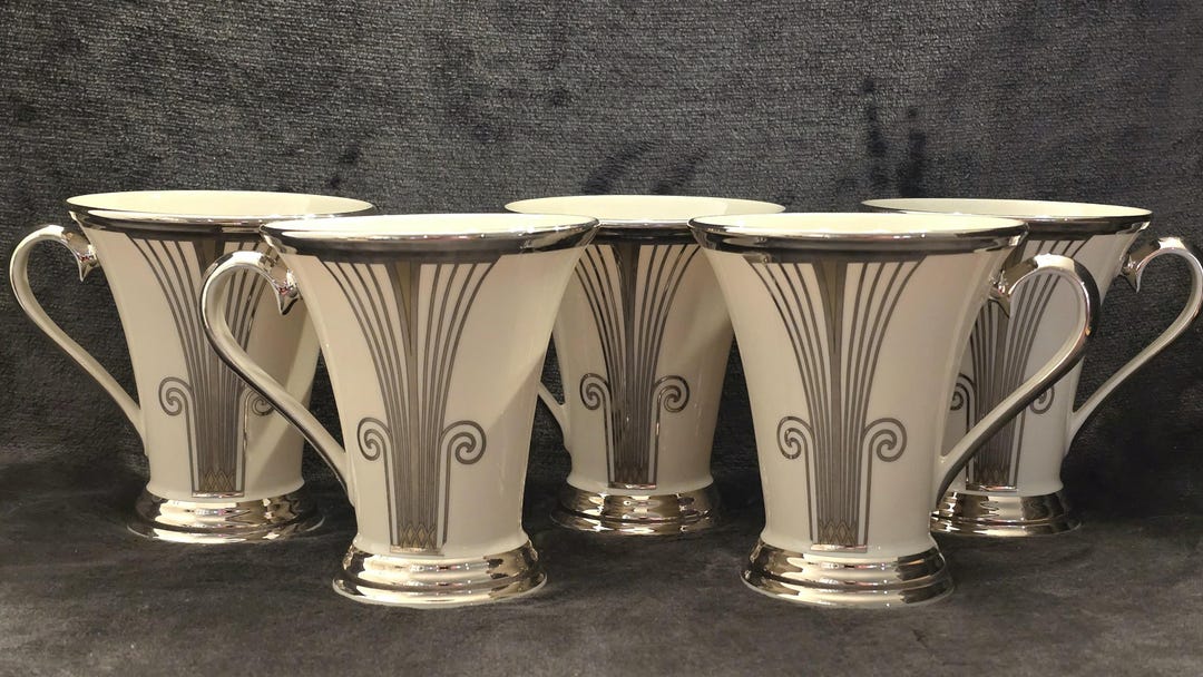 Set of 5 Lenox Dimension Collection Solitaire Deco Accent Mugs - Etsy