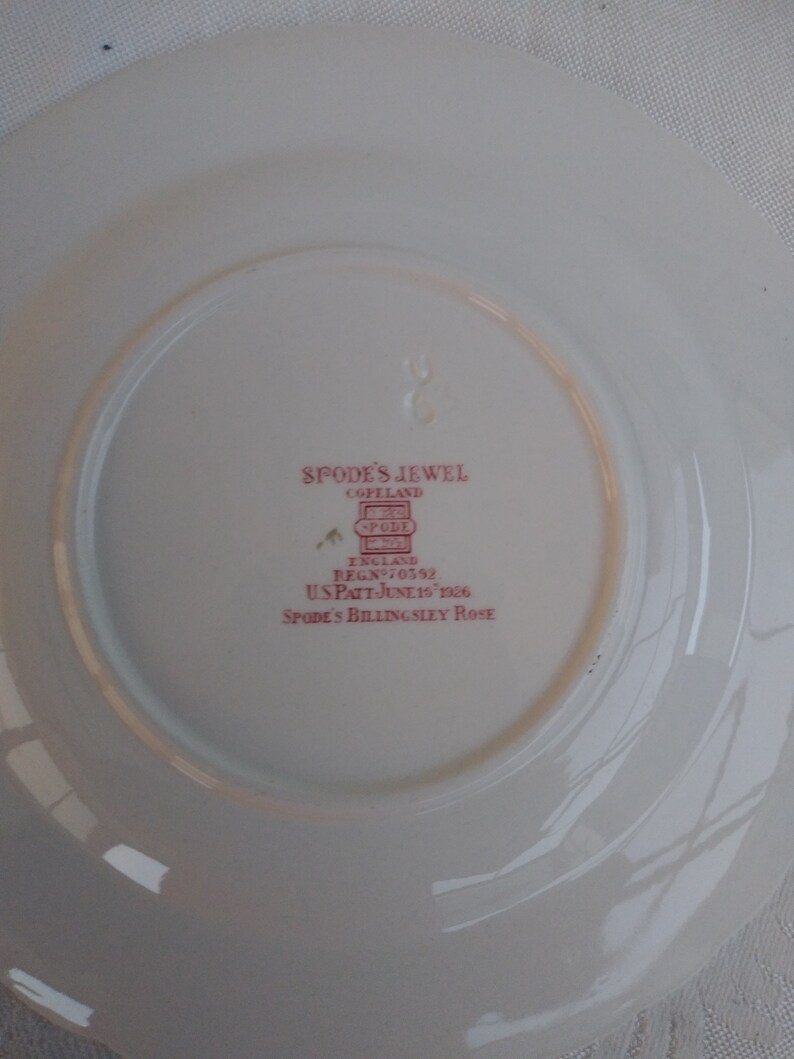 Spode. Billingsley Rose Spodes Jewel Dessert Plate - Etsy