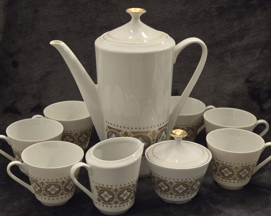 VNTG. Plankenhammer Floss Bavaria White 60's Coffee/tea Set - Germany ...