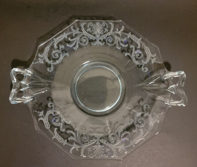 Fostoria Versailles Blue (azure) Bow Handled Lemon Plate - Etsy