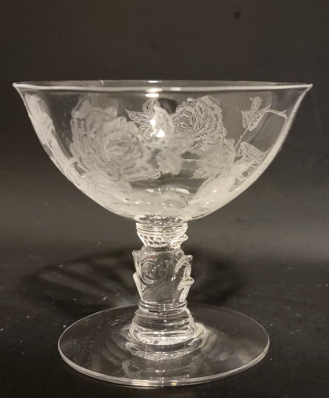 Set of 2 Heisey Rose Low Sherbet Glasses - Etsy