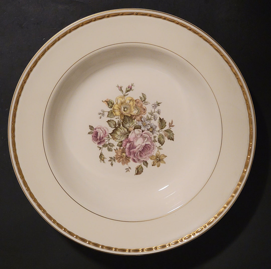 Set of 4 Homer Laughlin Eggshell English Regency Rim Soup Bowls With ...