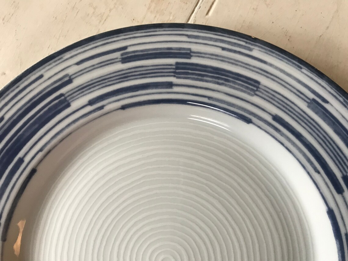 Dansk Centra Blue Salad Plates Set of 2 - Etsy