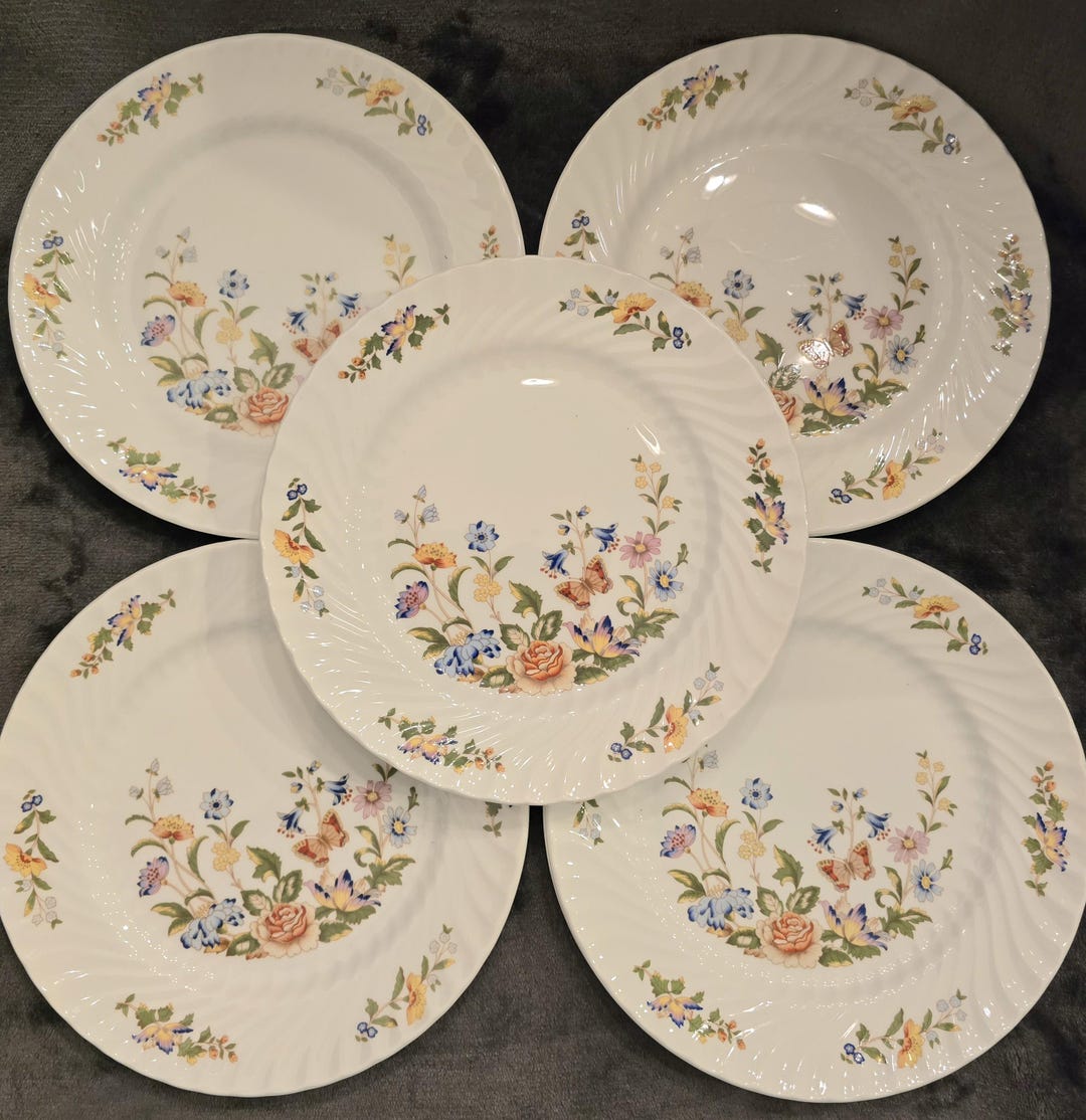 Set of 5 Aynsley Cottage Garden Salad Plates - Etsy